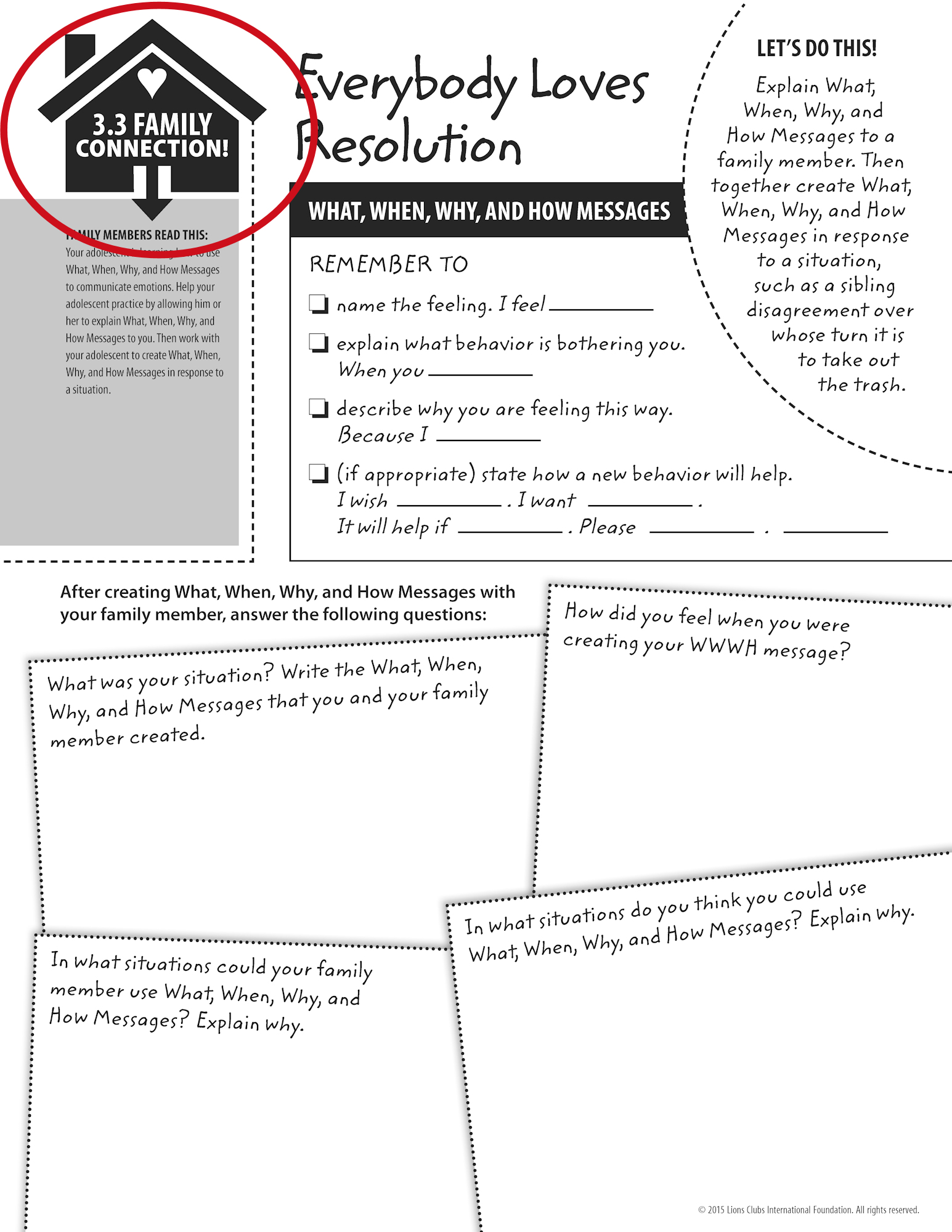 Easy to Implement Lessons - Lions Quest